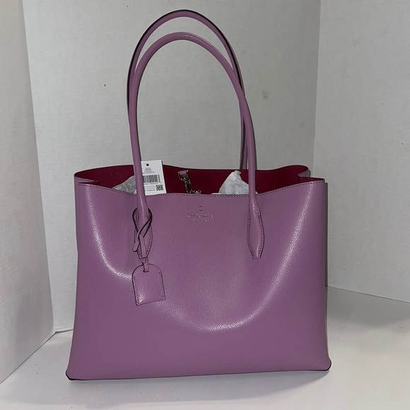 kate spade | Bags | Kate Spate New York Eva Pink Mauve Tote Large Nwt ...